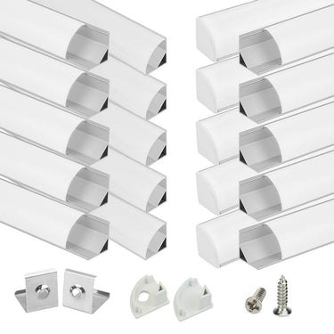 Muzata 3.3FT/1M V-shaped LED Aluminum Channel with Milky White Cover ...