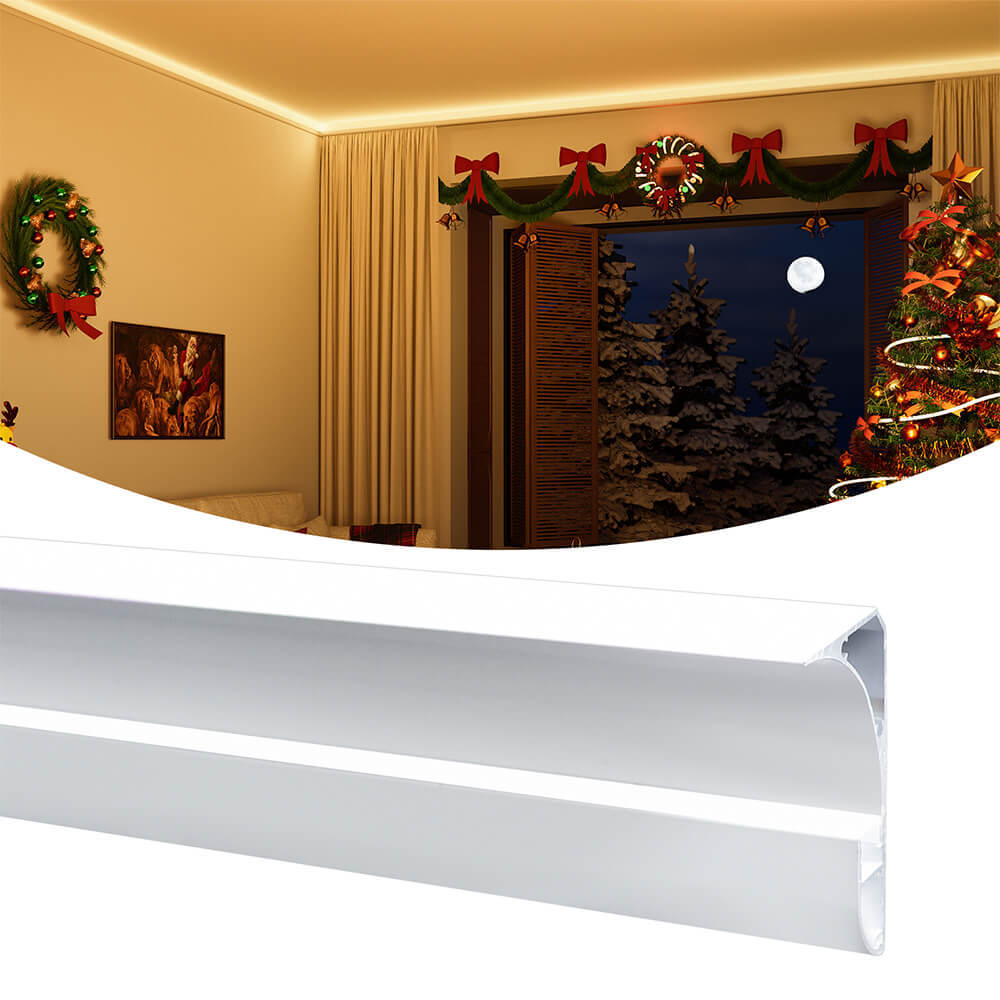 Aluminum LED Channel Crown Moulding Trim with Spotless Diffuser U131 ...