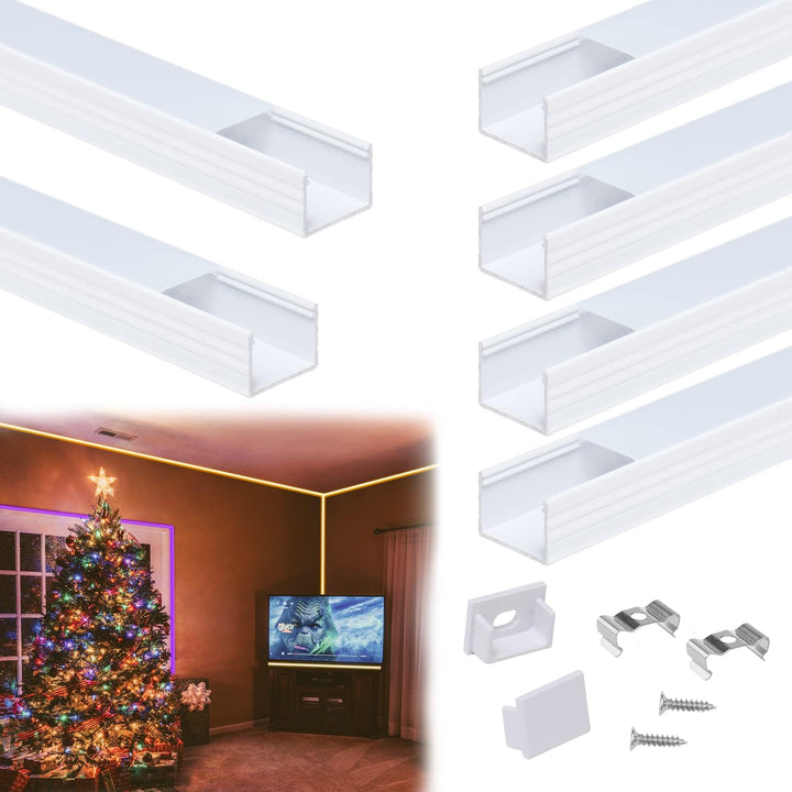White LED Channel System with Frosted Milky White Diffuser Cover ...