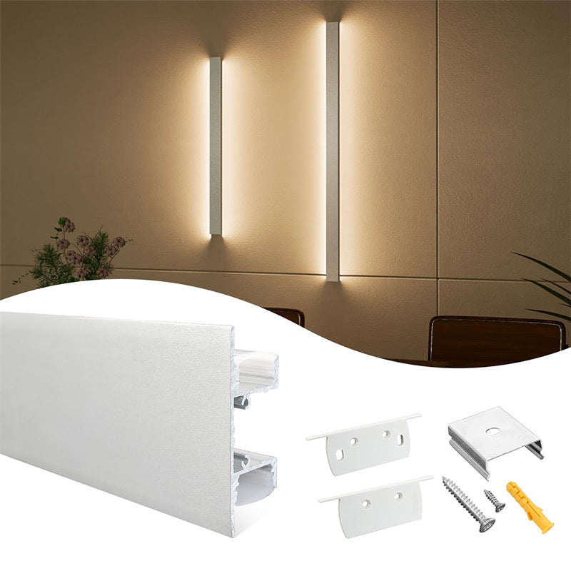 3.3ft/1Meter Wall Mount LED Light Aluminum Channel Silver - Muzata ...