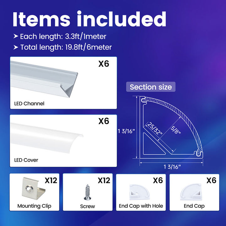 V shape – Muzata LED Channel and Strips